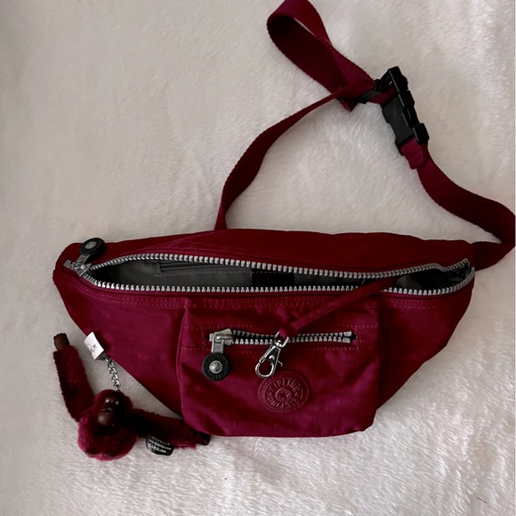 Kipling | Bags | Kipling Fundi Fanny Pack Nwot Burgundy | Poshmark